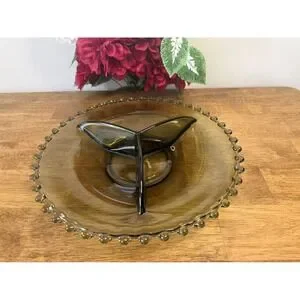 Imperial Glass | Dining | Vintage Imperial Glass Candlewick Smoky Grey ...